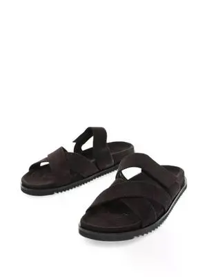 Corneliani Criss-cross Suede Sandals
