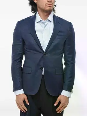Corneliani Gate Single-breasted Blazer - Blue