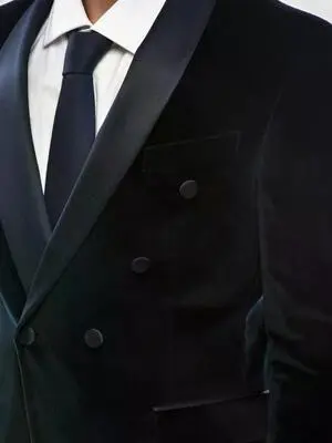 Corneliani Double-breasted Velvet Blazer