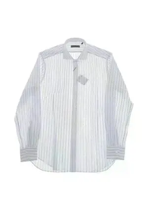 Corneliani Striped French-collar Shirt - White