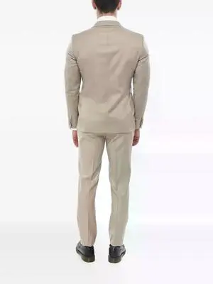 Corneliani Peak-lapel Virgin-wool Suit - Neutrals