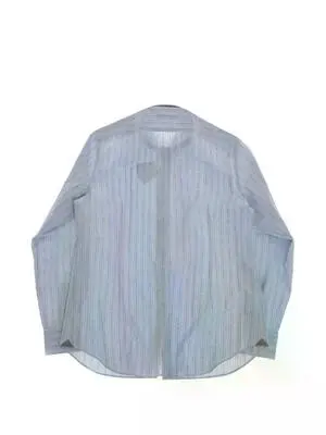 Corneliani Striped French-collar Shirt - Blue