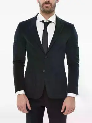 Corneliani Cc Collection Patch-pocket Single-breasted Blazer - Black