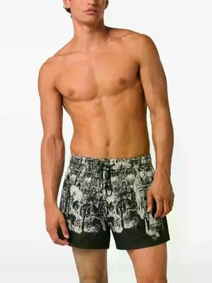 Philipp Plein Skull Hotel Graphic Swim Shorts - Black