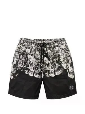 Philipp Plein Skull Hotel Swimming Shorts - Black