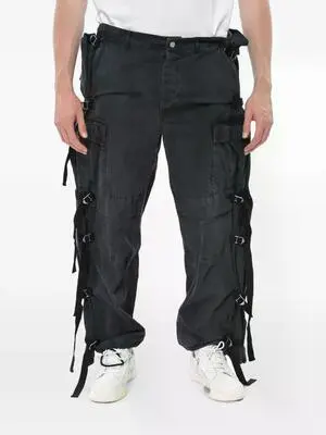 MAGLIANO Ripstop-texture Straight-leg Trousers - Black
