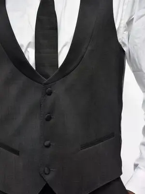 Corneliani Satin-lapel Virgin Wool Waistcoat