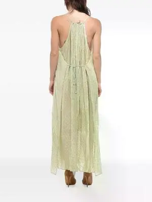 Stella McCartney Nadia Lurex-detail Dress - Green