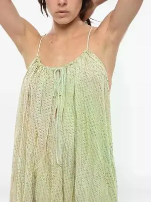 Stella McCartney Nadia Lurex Detail Maxi Dress - Green
