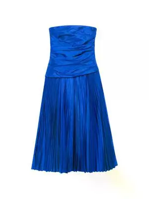 Simkhai Arie Strapless Pleated Midi Dress