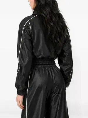 Philipp Plein Laminated Tracksuit Jacket - Black
