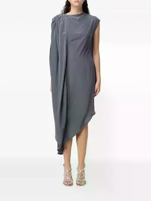 CRIDA MILANO Peonia Asymmetric Midi Dress
