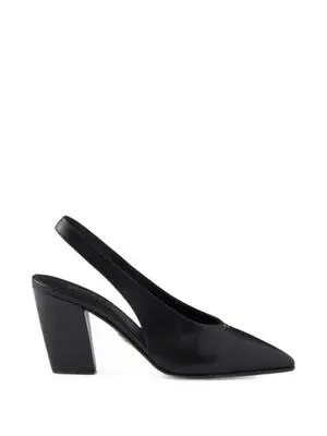 Prada Leather Slingback Pumps - Black