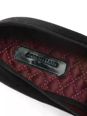 Corneliani Embroidered Velvet Loafers