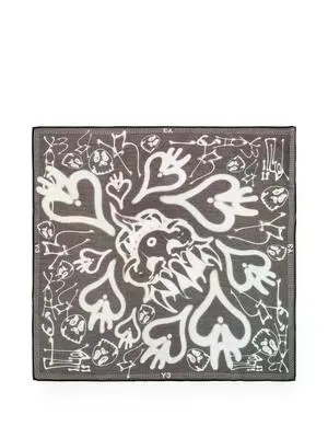 Y3 Graphic-print Scarf