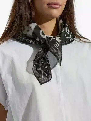 Y3 Graphic-print Scarf
