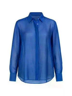 SECULAR.LAB Blake Semi-sheer Shirt - Blue