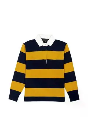 NILI LOTAN Striped Polo-collar Sweater - Blue