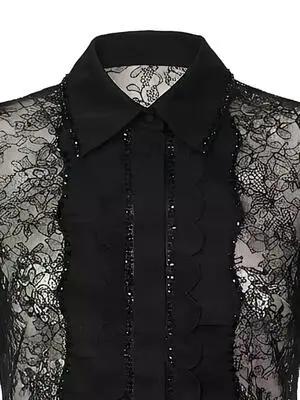 Valentino Garavani Sequin-embellished Lace Shirt