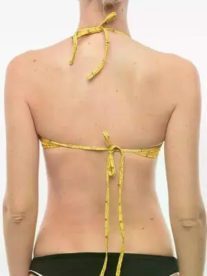 Karl Lagerfeld Iconic-print Halterneck Bikini Top