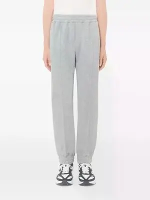 Valentino Garavani Cotton Jogging Trousers With Vlogo Embroidery - Grey