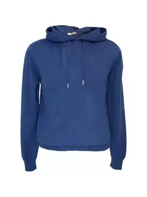 Luciano Barbera Drawstring-hood Long-sleeve Hoodie - Blue