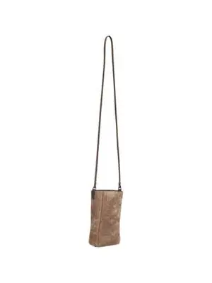 Brunello Cucinelli Suede Monili-embellished Cross Body Bag - Brown