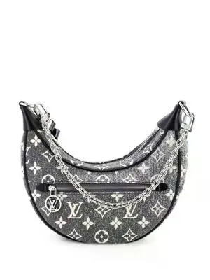 LOUIS VUITTON Loop Handbag Monogram Jacquard Denim Hobo Bag - Grey