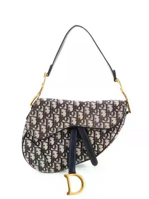 Dior Saddle Handbag Oblique Canvas Medium Shoulder Bag - Blue