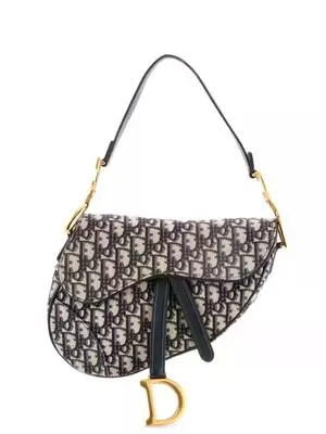 Dior Saddle Oblique Canvas Medium Shoulder Bag - Blue