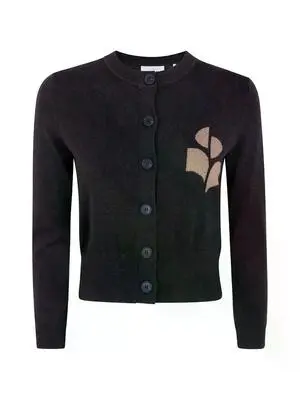 MARANT ETOILE Newton Logo-intarsia Cardigan