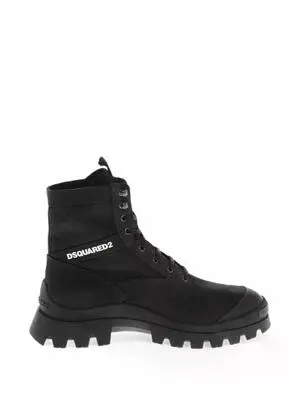 Dsquared2 Lace-up Logo Boots - Black
