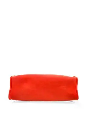 Hermès Herbag Zip Leather And Toile 31 Shoulder Bag - Orange