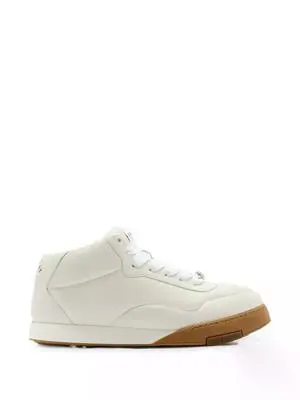 Givenchy Logo-plaque Leather Sneakers - Neutrals