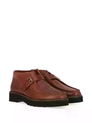 TOD'S Buckle-fastening Leather Loafers - Brown