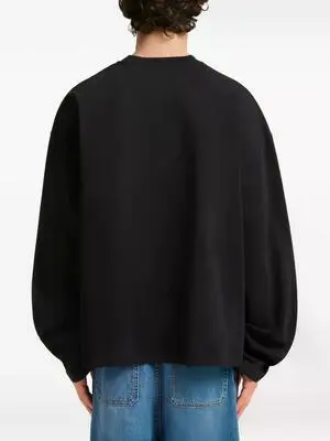 Marni Cotton Long-sleeved T-shirt With Patch Logo