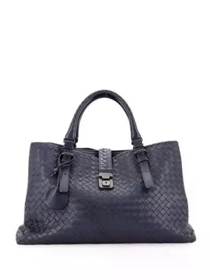 Bottega Veneta Roma Bag Intrecciato Nappa Medium Tote Bag - Blue