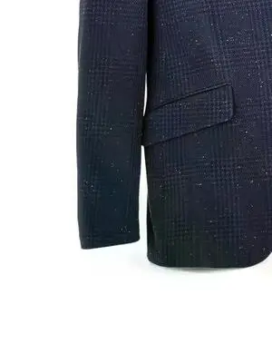Etro Checked Single-breasted Blazer - Blue