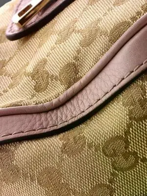 Gucci Gg Canvas Web Boston Bag - Brown