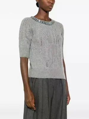 Ermanno Scervino Crystal-embellished Cashmere Sweater