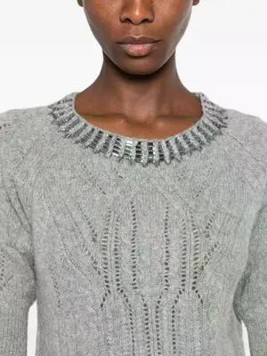 Ermanno Scervino Crystal-embellished Cashmere Sweater