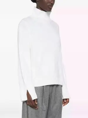 ALLUDE Ribbed Roll-neck Sweater
