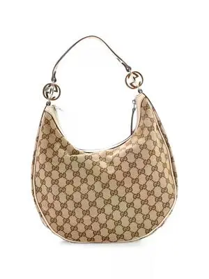 Gucci Twins Gg Canvas Medium Hobo Bag