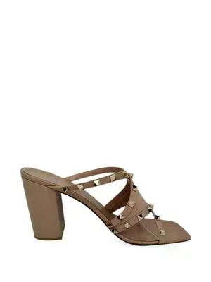 Valentino Garavani Rockstud Strappy Mules - Neutrals