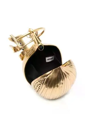 Cult Gaia Leaf-handle Pomegranate Mini Bag - Gold