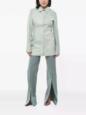 Off-White Long-sleeve Leather Shirt