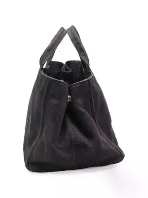 Prada 2020 Logo-print Tote Denim Bag