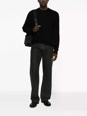 Moncler Textured Cashmere And Wool Sweater - Black