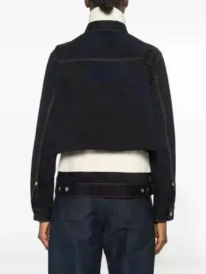 Sacai Layered Raw-cut Denim Jacket