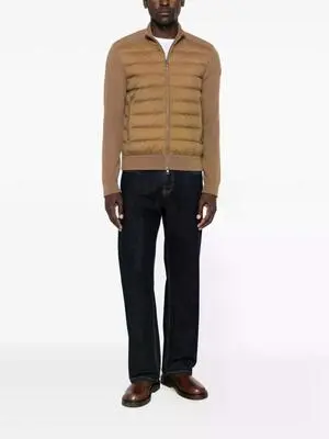 Moncler Quilted-panel Zip-up Cardigan